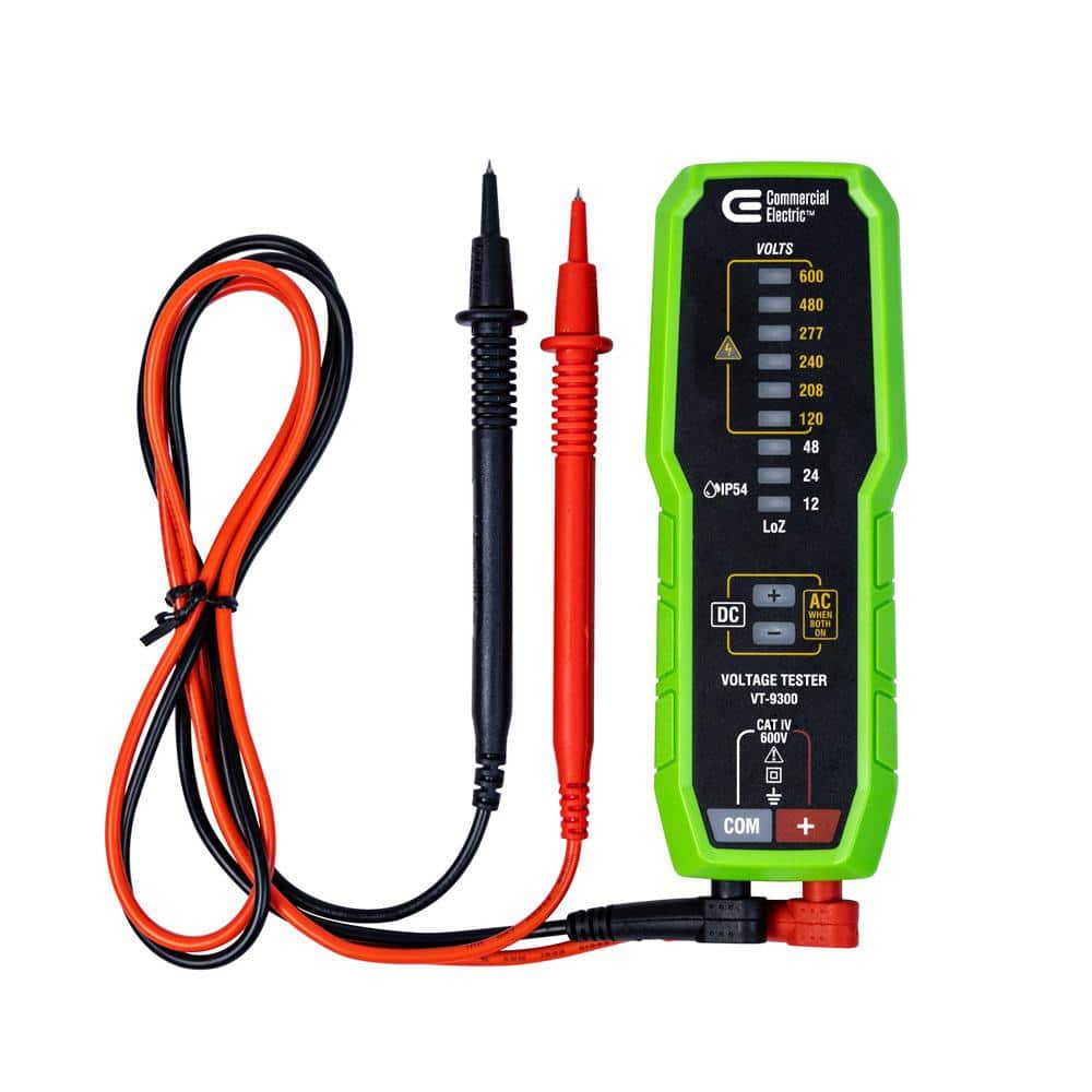Commercial Electric Electronic AC DC Voltage Tester VT 9300 The Home Depot
