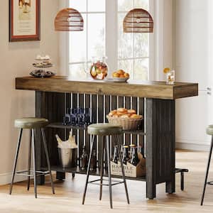 TRIBESIGNS WAY TO ORIGIN Adan 55.12 in. Rectangle White Walnut Wood ...