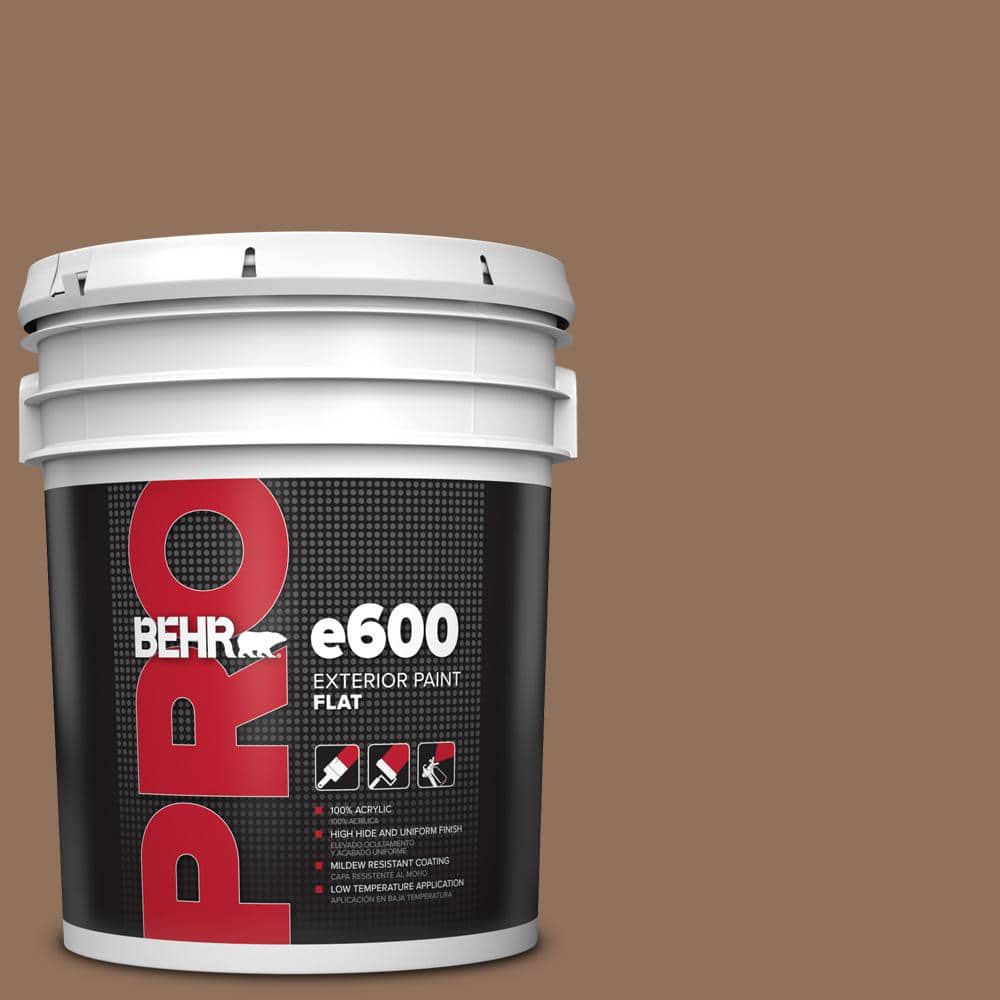 BEHR PRO 5 gal. #N240-6 Wild Mustang Flat Exterior Paint PR61305 - The ...