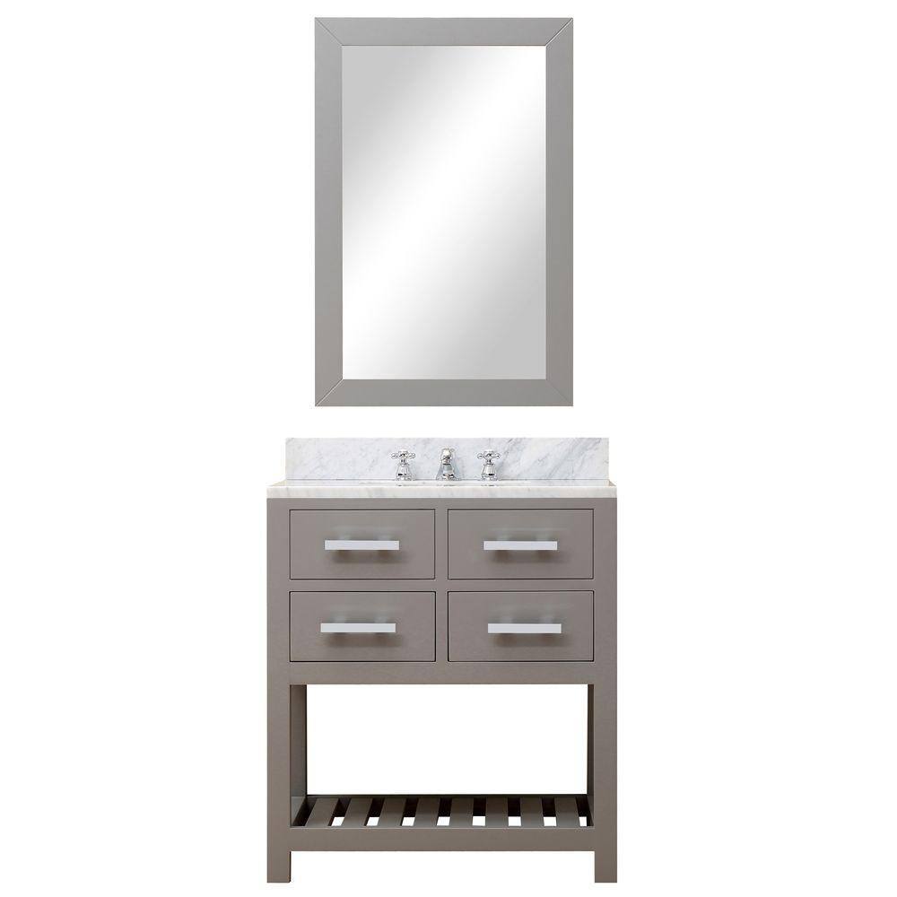 Water Creation 30 in. W x 21.5 in. D Vanity in Cashmere Grey with ...