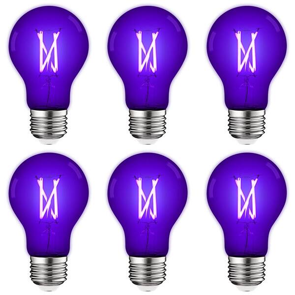LUXRITE A19 Edison UV Black LED Light Bulb, 6W Filament Blacklight Bulb ... LUXRITE A19 Edison UV Black LED Light Bulb, 6W Filament Blacklight Bulb ...
