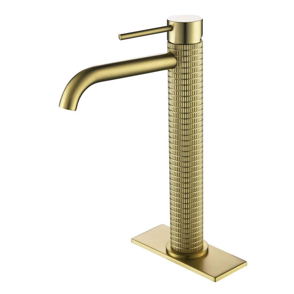 AIMADI Single Handle Bathroom Vessel Sink Faucet with Deckplate Brass ...