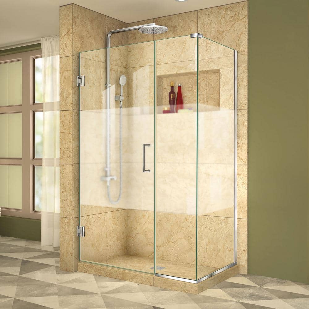 DreamLine Unidoor Plus 37-1/2 in. W x 72 in. H Hinged Frameless Corner ...