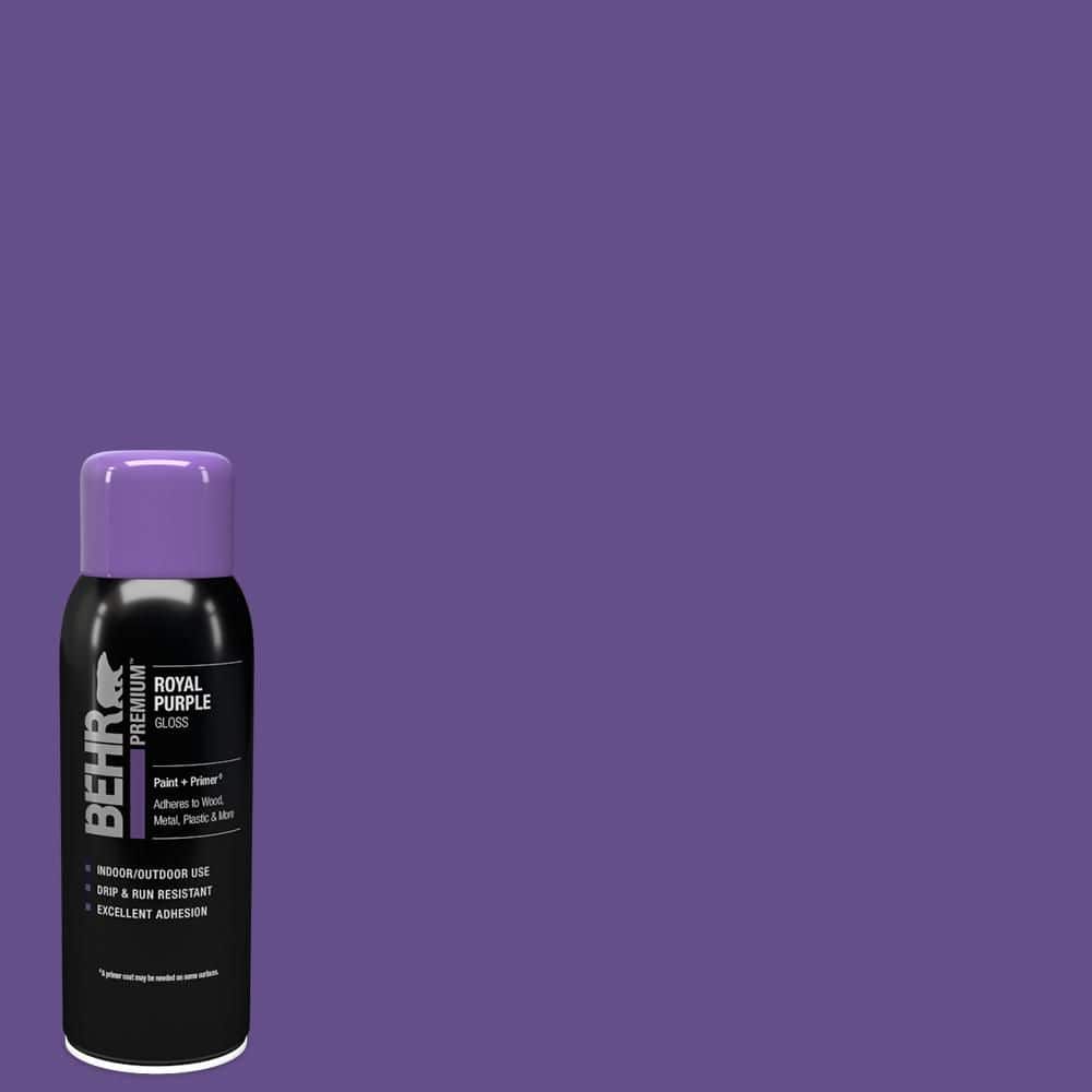 BEHR PREMIUM 12 oz. #SP-121 Royal Purple Gloss Interior/Exterior Spray ...