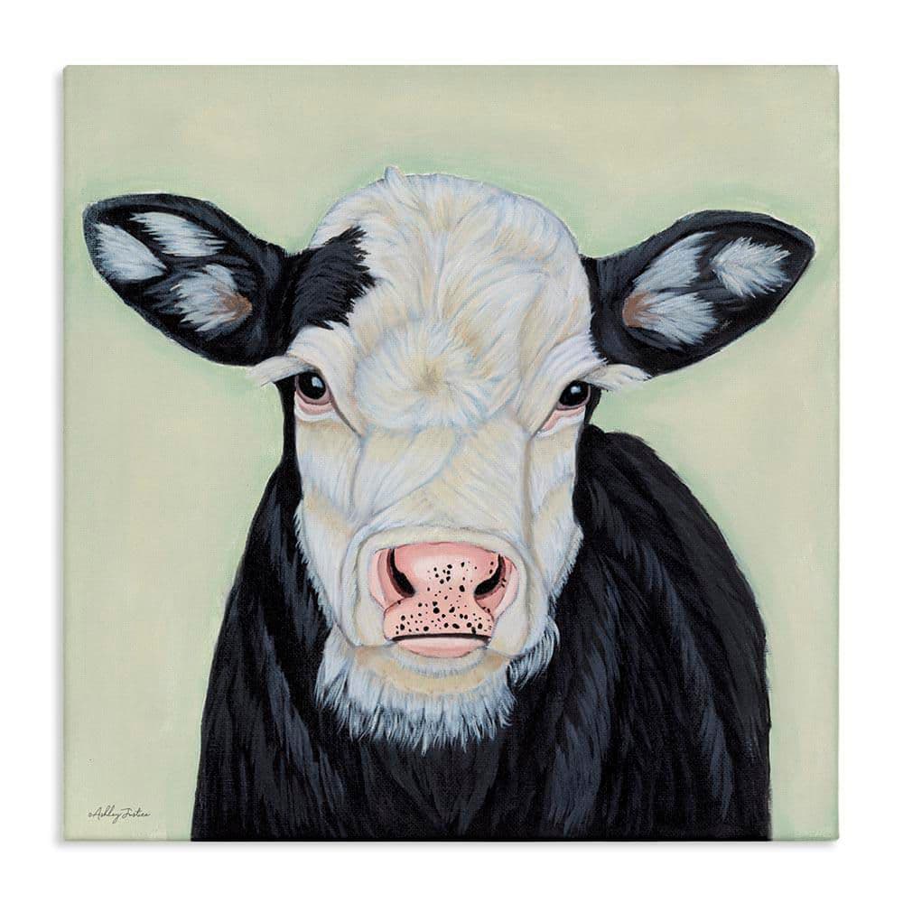 Stupell Industries Cow with Spotted Ears by Ashley Justice Unframed ...