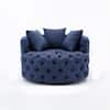 Navy Modern Swivel Accent Chair Barrel Chair JX39527141 - The Home Depot
