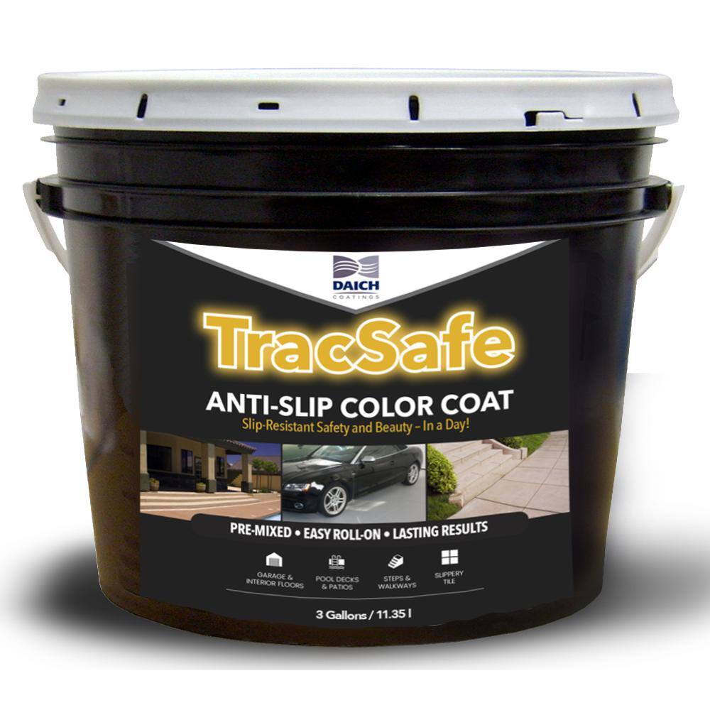 DAICH TracSafe 3 Gal. Terra Cotta Matte Anti-Slip Color Coat Interior/Exterior Concrete Paint ...