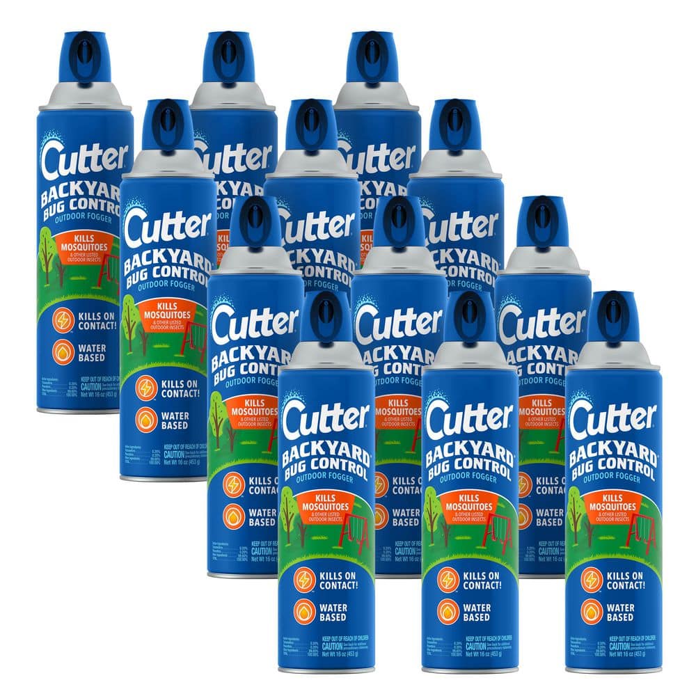 Cutter 16 oz. Backyard Bug Control Outdoor Fogger (12-Pack) HG ...