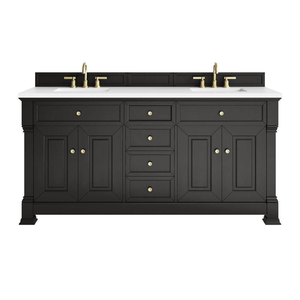 James Martin Vanities Brookfield 72.0 in. W x 23.5 in. D x 35.88 in. H Double Bath Vanity in ...