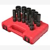 SUNEX TOOLS 3/8 in. Driver 12-Point Deep Socket Set SUN3677 - The Home ...