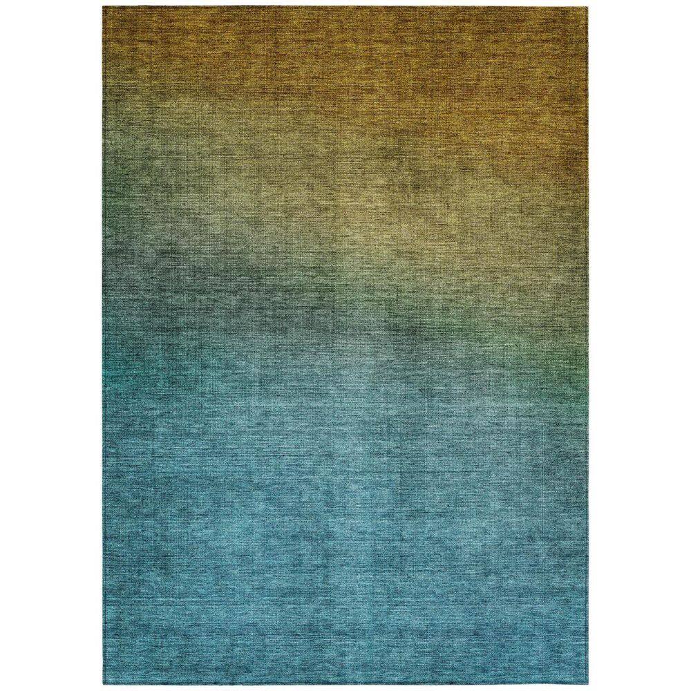 HomeRoots Brown, Blue, Taupe 9 ft. x 12 ft. Woven Abstract Polyester ...