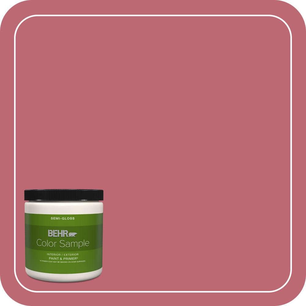 BEHR PREMIUM PLUS 8 oz. #M140-5 Cherry Fizz Semi-Gloss Interior ...