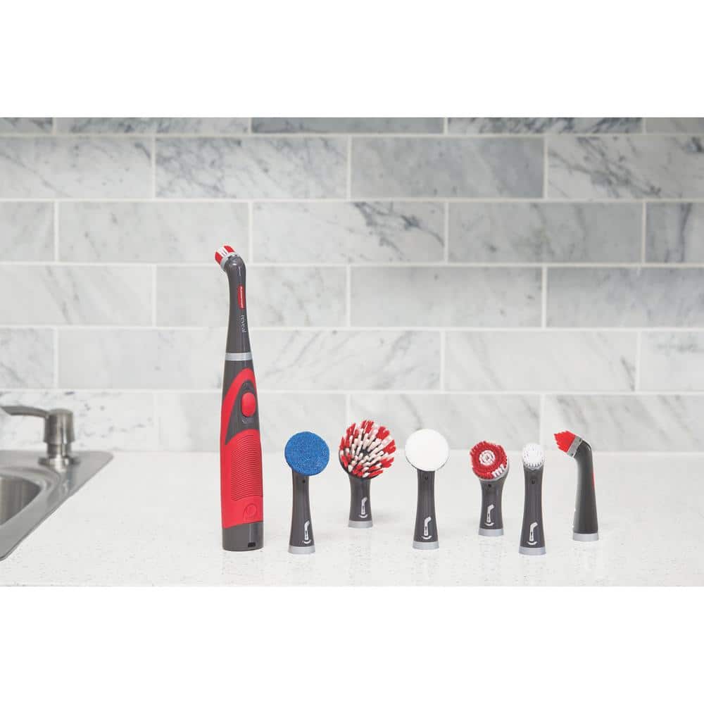 Rubbermaid Power Scrubber Kit Rotary Brush 18 Piece 2124405 The Home Depot