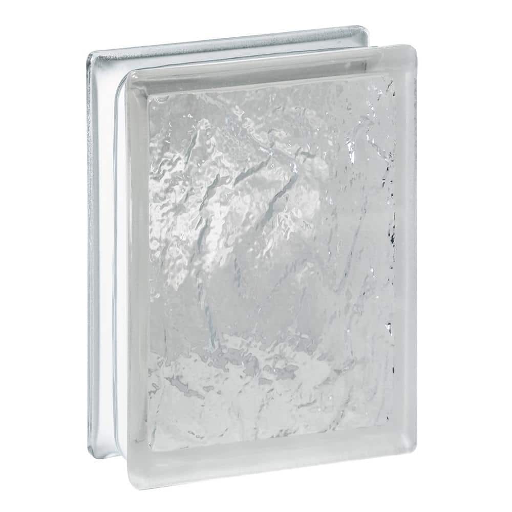 Seves 3 in. Thick Series 6 in. x 8 in. x 3 in. Ice Pattern Glass Block ...