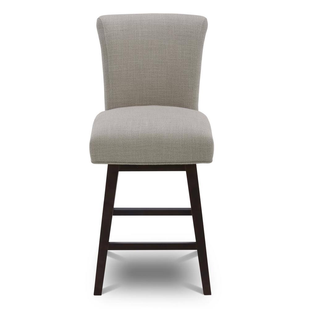 Spruce & Spring Dennis 26 in. Flax Beige High Back Solid Wood Frame ...