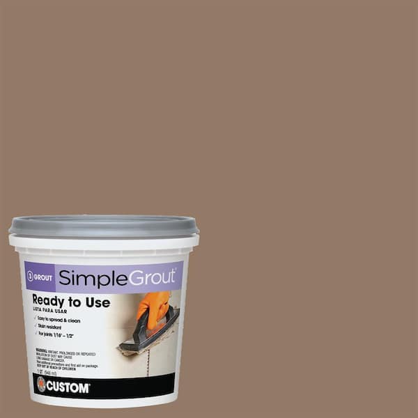 Custom Building Products SimpleGrout #105 Earth 1 qt. Pre-Mixed Grout ...