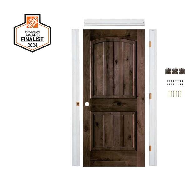 Krosswood Doors Assembly Required 30 in. x 80 in. Alder 2-Panel Right ...