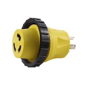AC WORKS AC Connectors RV Marine Generator Adapter 30 Amp 4-Prong ...
