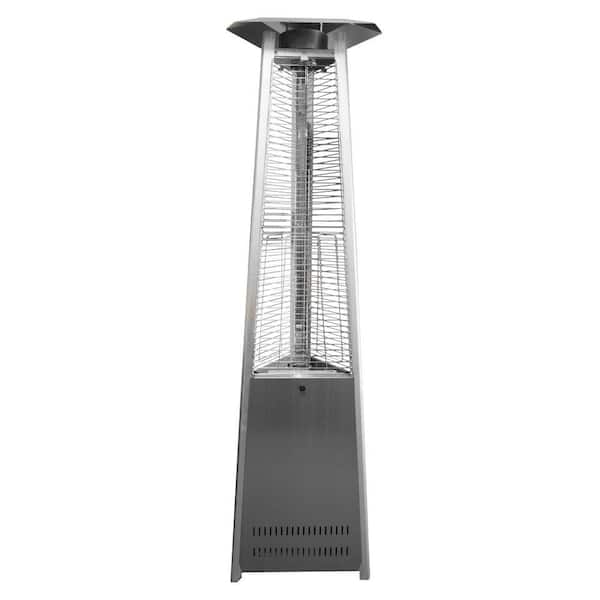 Hiland 41,000 BTU Hammered Bronze Glass Tube Gas Patio Heater NG-GT-BRZ ...