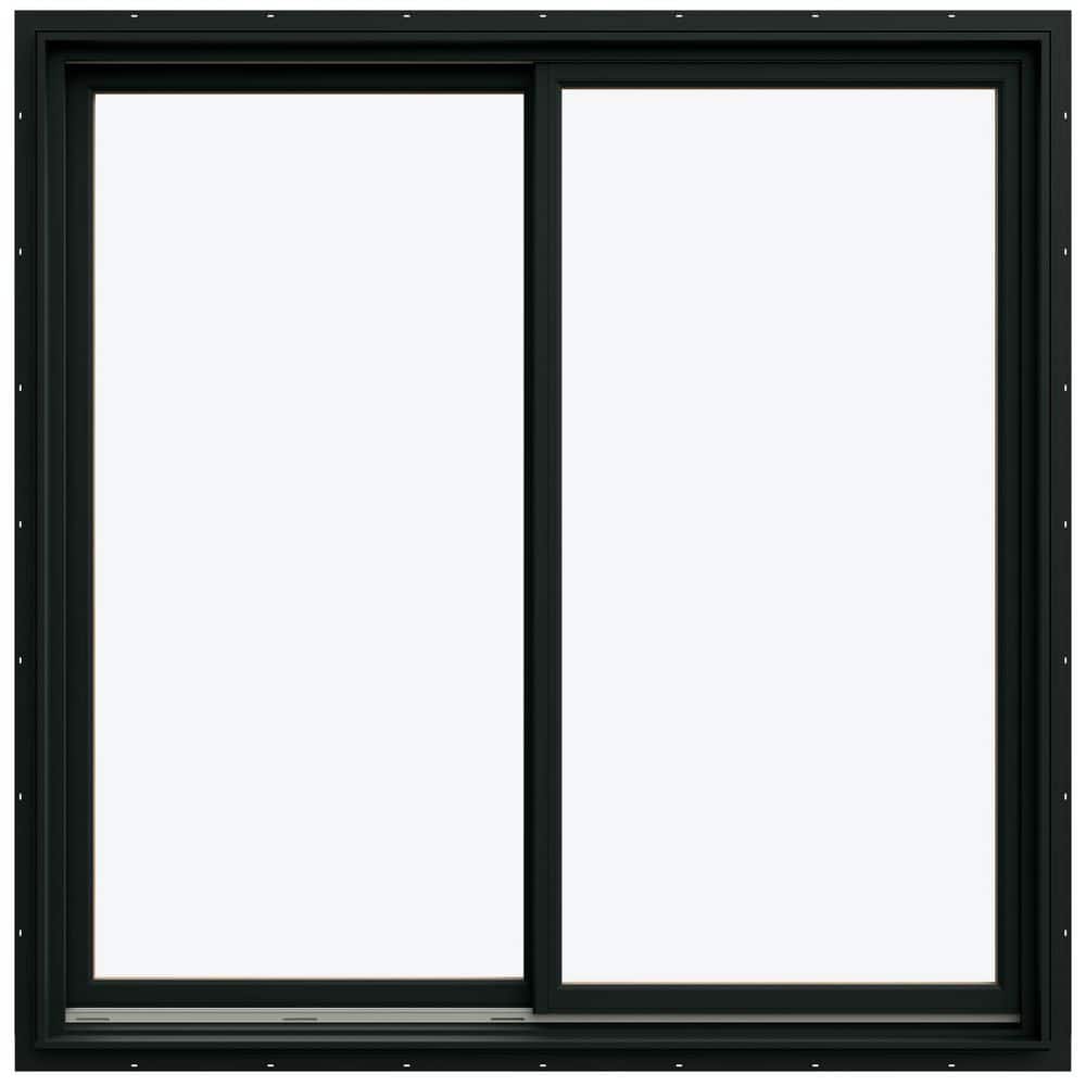 JELD-WEN 59.3125 in. x 59.5625 in. W-5500 Left-Hand Sliding Wood Clad ...