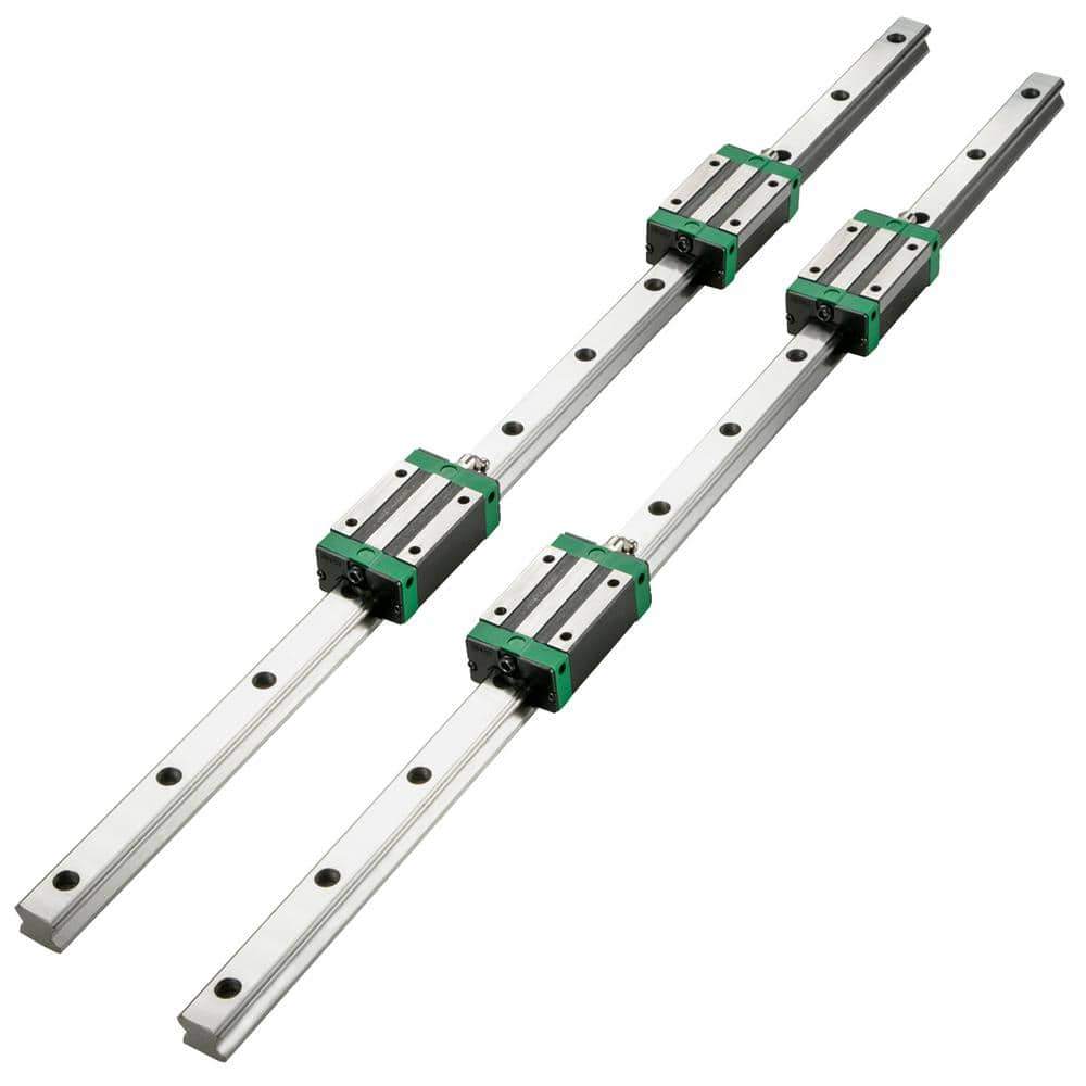 SKYSHALO (2-Pcs) Linear Rail 0.79-67 in. Linear Bearings and Rails w ...