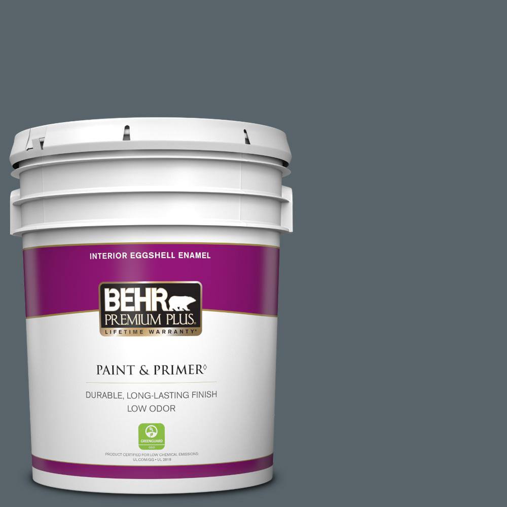 BEHR PREMIUM PLUS 5 gal. #N490-6 Calligraphy Eggshell Enamel Low Odor ...