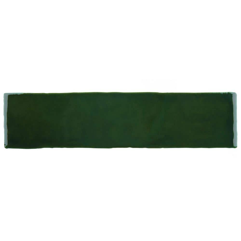 Merola Tile Viva Antic Verde 3 in. x 12 in. Ceramic Wall Take Home Tile ...
