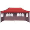 OVASTLKUY 10 ft. x 20 ft. Red Patio Canopy Outdoor Instant Folding Tent ...