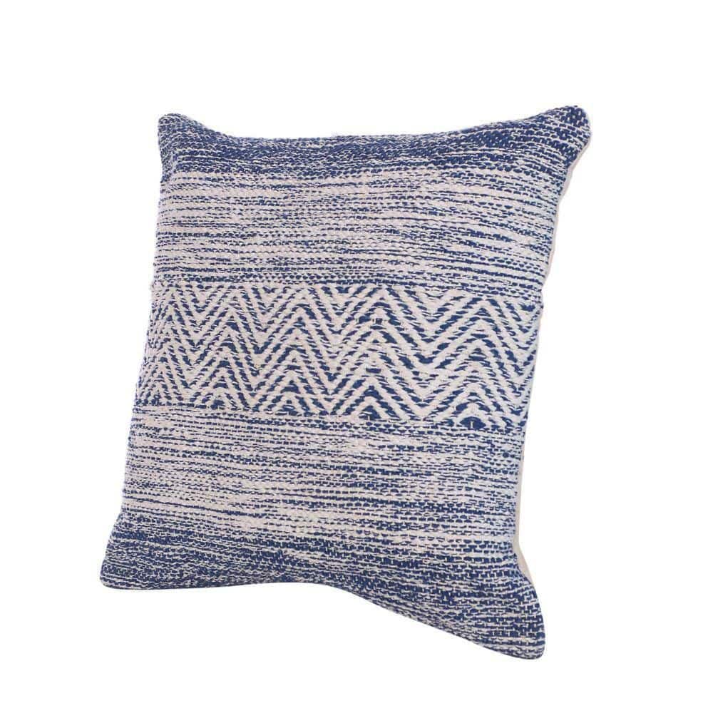 THE URBAN PORT Ink Blue and White Wavy Lined Pattern Handcrafted Soft ...