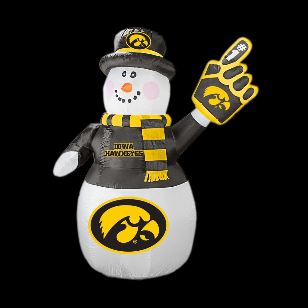 logobrands 7 ft. Iowa Hawkeyes Inflatable Snowman 486430 - The Home Depot