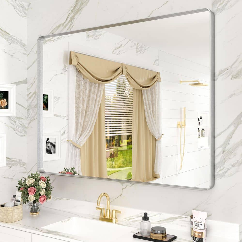 GODCHAR 40 in. W x 30 in. H Rectangular Aluminum Alloy Frame with Inner ...