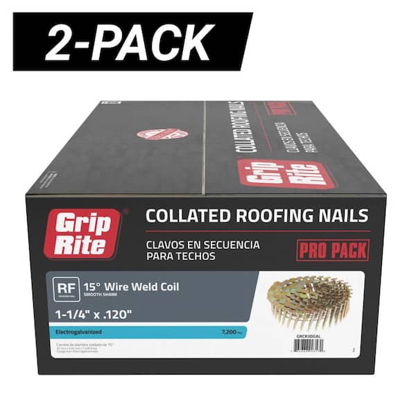 Reviews for Grip-Rite 2-Pack 1-1/4 in. x 0.120 in. Gauge 15° Smooth ...