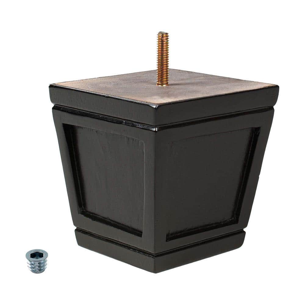 American Pro Decor 4 in. x 4 in. Stained Espresso Solid Hardwood Square ...