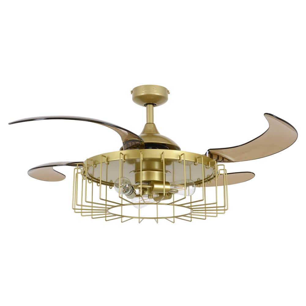 Fanaway Sheridan 48 in. Satin Brass Ceiling Fan with-Light 51104101 ...