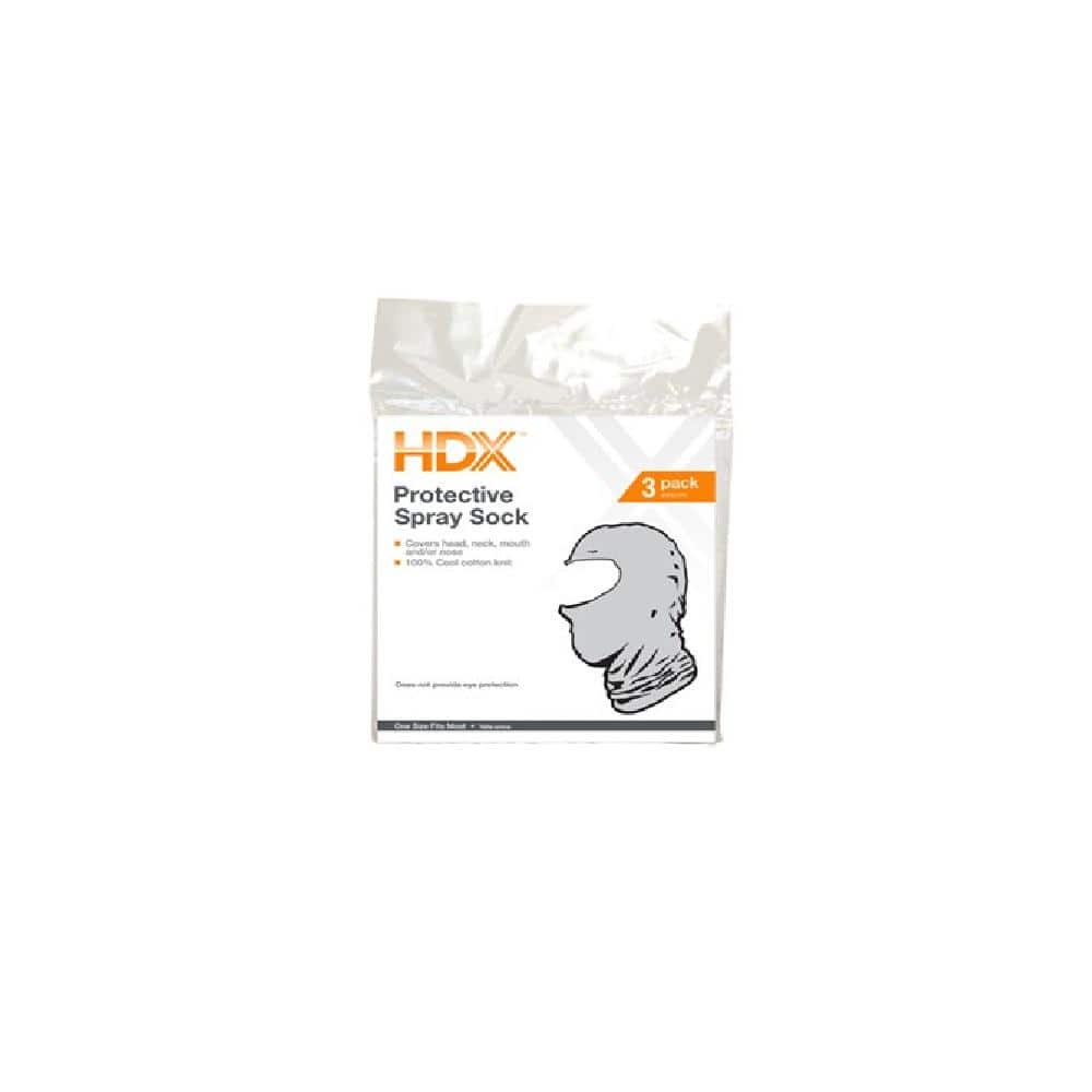 HDX Natural Cream Painters Cotton Spray Sock Hood (3-Pack) 09305-12HDX ...
