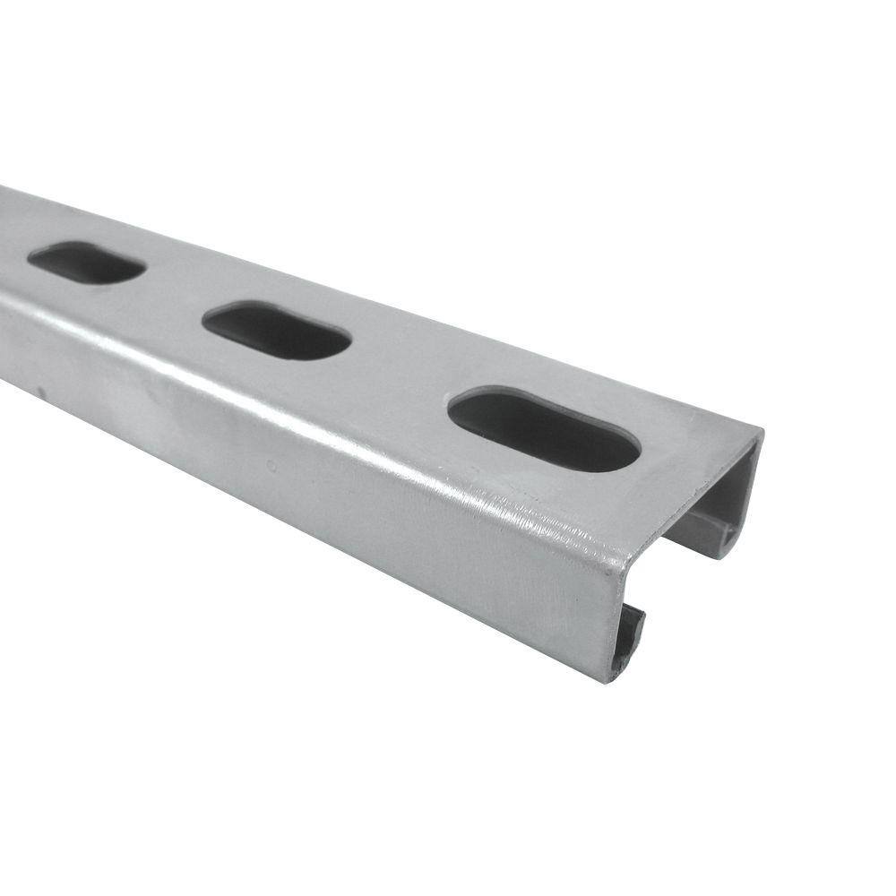 Superstrut 12 Gauge Half Slotted Metal Framing Strut Channel Silver