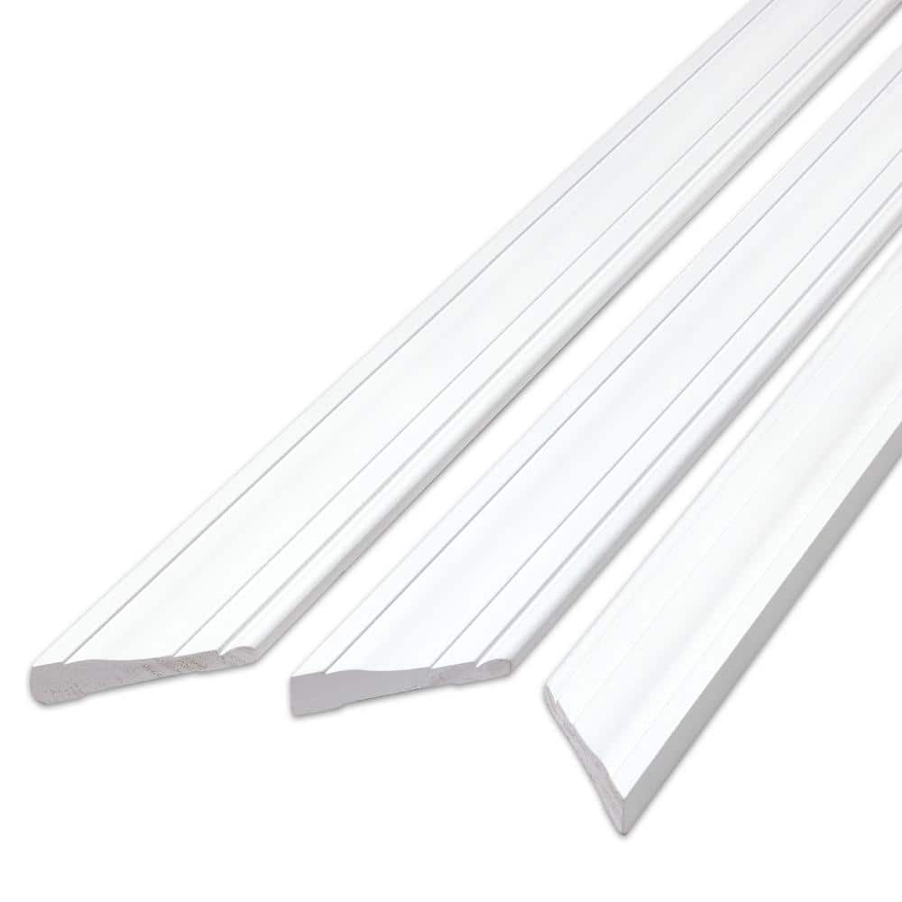 Edge WM376 3/4 in. D x 2-1/4 in. W x 84-1/2 in. L White Prefinished ...