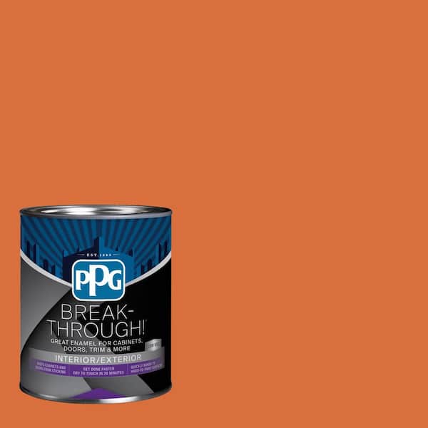 Break-Through! 1 qt. PPG1195-7 Field Poppy Satin Door, Trim & Cabinet ... Break-Through! 1 qt. PPG1195-7 Field Poppy Satin Door, Trim & Cabinet ...