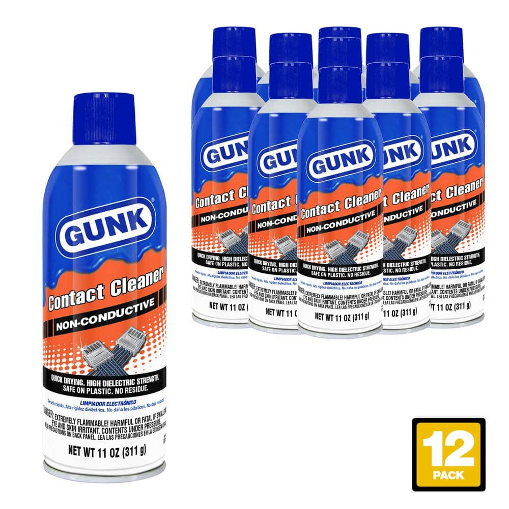 GUNK 11 oz. Contact Cleaner Pack of 12 PD11CC/6 - The Home Depot
