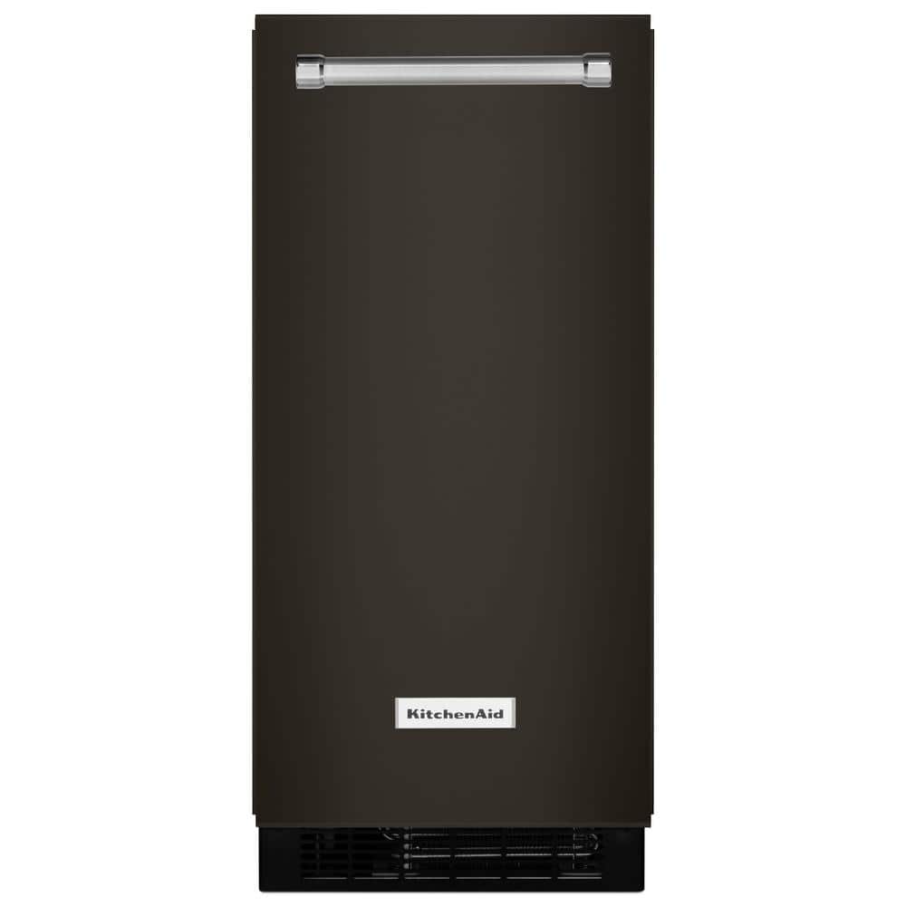 KitchenAid 15 in. 51 lbs. Built-In or Freestanding Ice Maker in Black ...