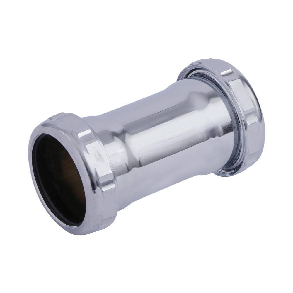 PLUMBFLEX 1-1/2 in. x 3 in. Brass Slip Joint Coupling for Tubular Drain ...