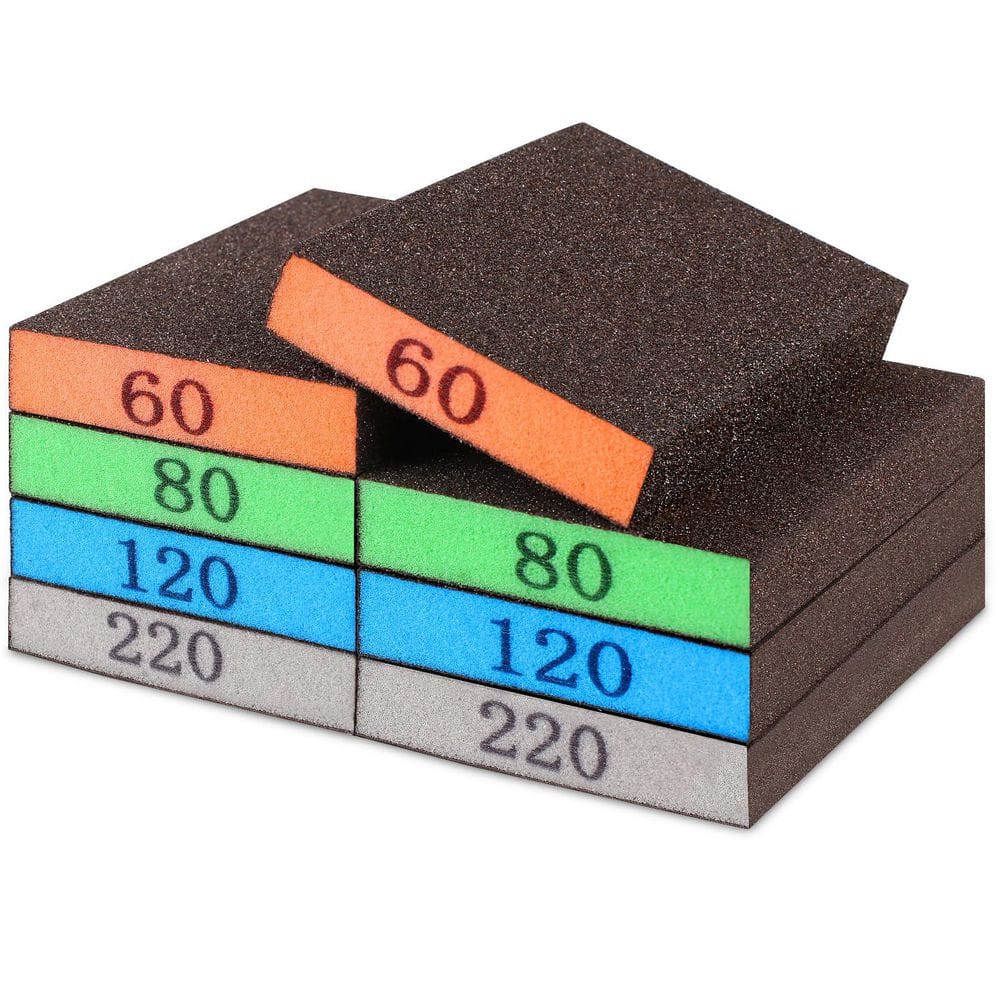 8-Pack Sanding Sponge Blocks, 4-Grits Per Pack (60/80/120/220 ...