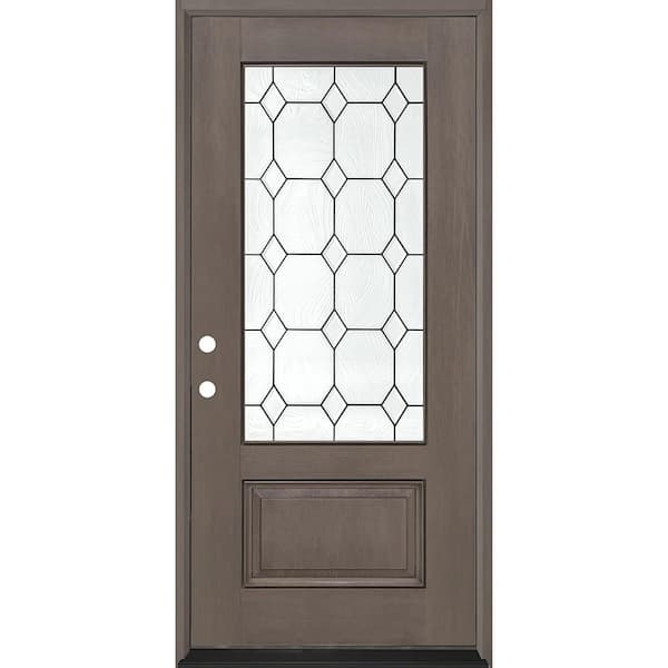 Steves & Sons Regency 32 in. x 80 in. 3/4L Axis Glass RHIS Ashwood ...