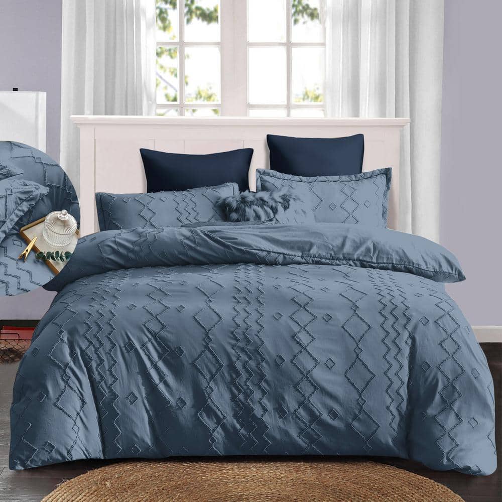 Shatex Shatex Tufted Bed-in-A-Bag Comforter Bedding Set- 7 Piece All ...
