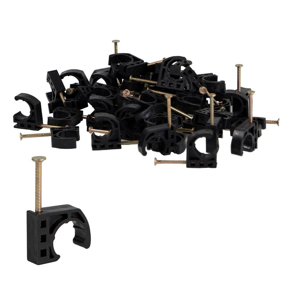 PLUMBFLEX 3/4 in. Half Clamp J-Hook with Nail for PEX Tubing Pipe ...