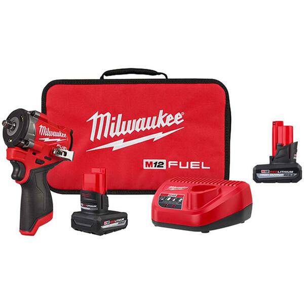 Milwaukee M12 FUEL 12V Lithium-Ion Brushless Cordless Stubby 3/8 in ...