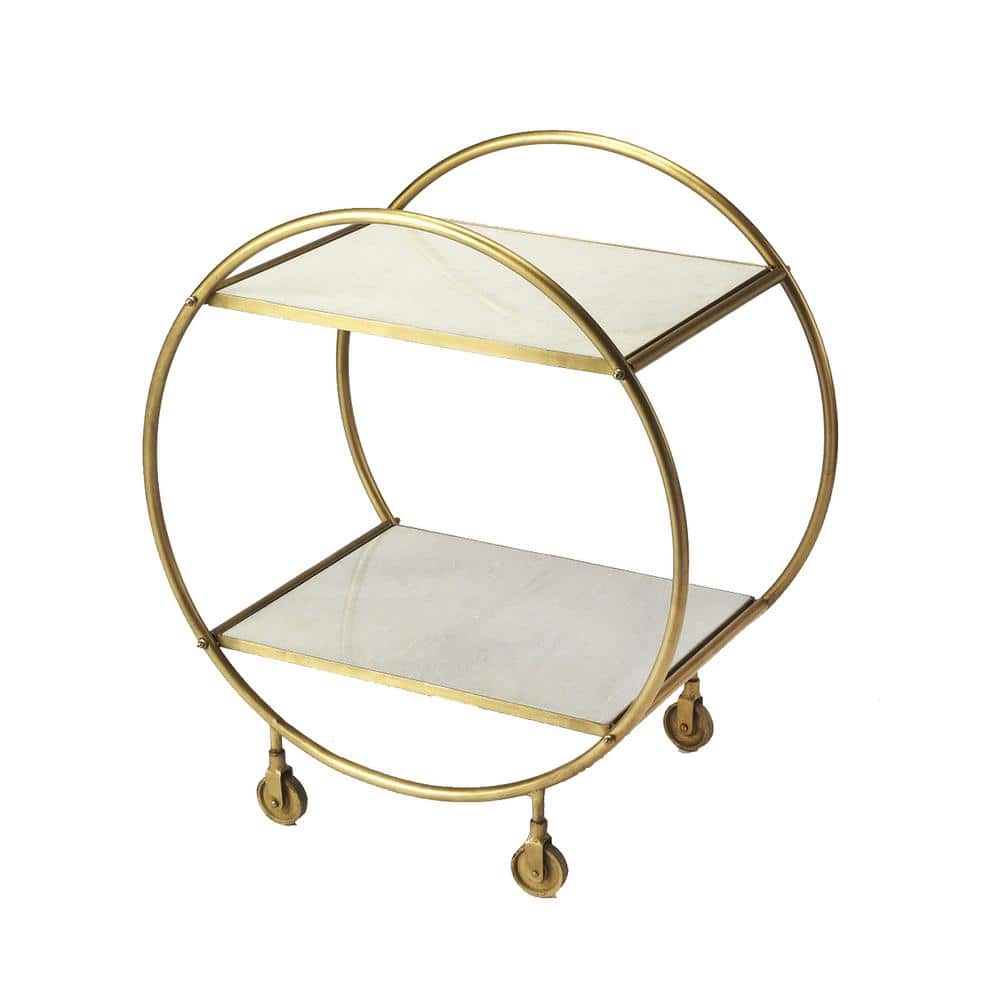 HomeRoots Amelia Multi-Color Marble Sideboard 388947 - The Home Depot