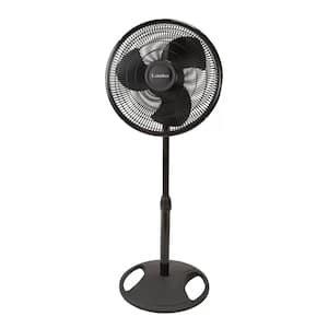 Holmes 16 in. Oscillating Blade Stand Pedestal Fan with Metal Grill in ...