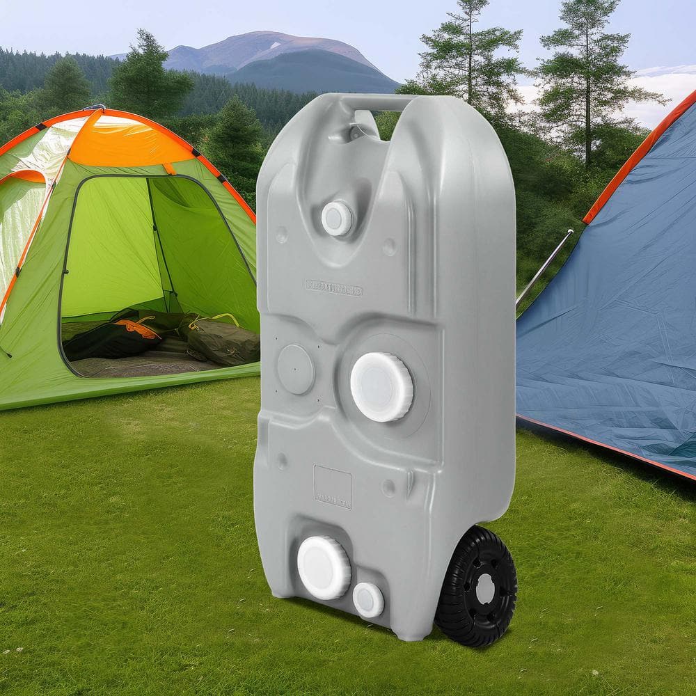 DEXTRUS 10.6 Gal. Portable Water Holding Tank with Metal Handle Large ...