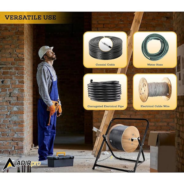 Commercial Cable Reel Holder Single Axle Cable Caddy - Steel Wire Rack ...